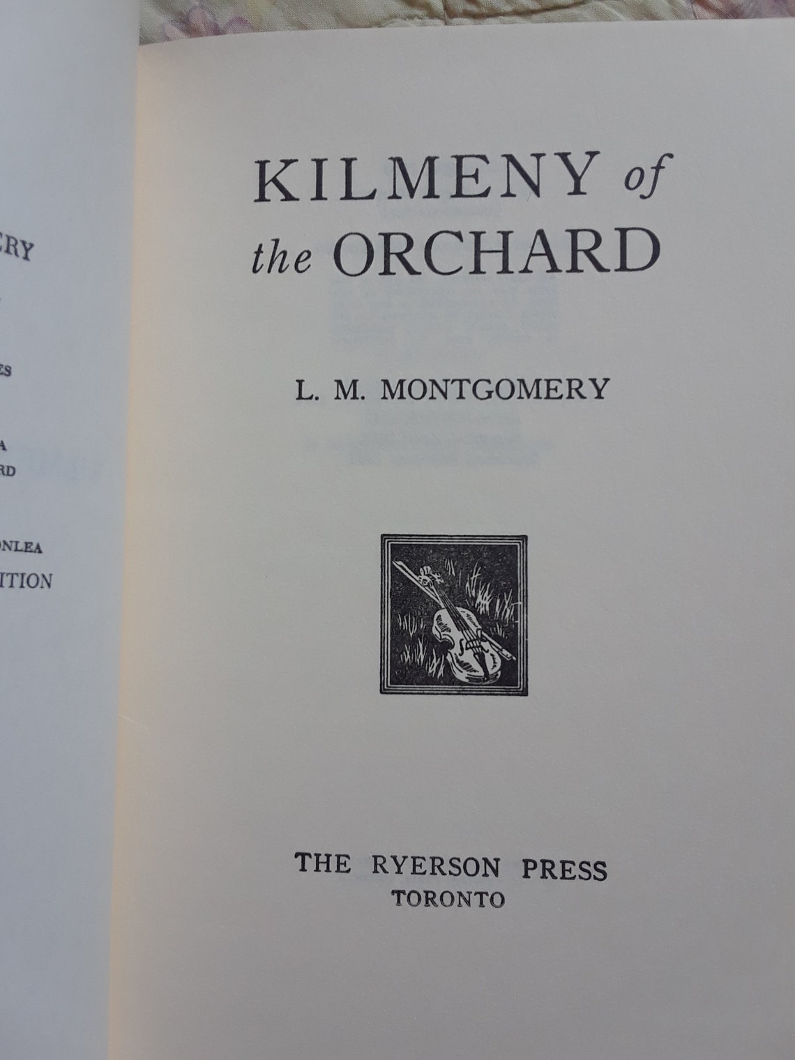 1965 Kilmeny of the Orchard by L.M Montgomery Hardcover Book - Etsy