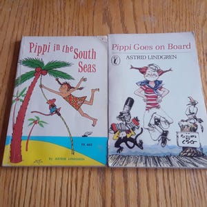 Vintage Pippi Longstocking Books Lot Astrid Lindgren / 50s 70s Children ...