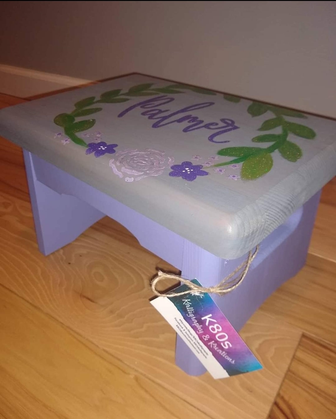 Custom Hand Painted Wooden Step Stool - Etsy