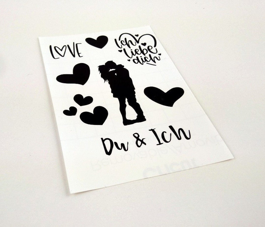 Vinyl Sticker Love, Sticker Sheet Couple, Sticker Wedding, Sticker ...