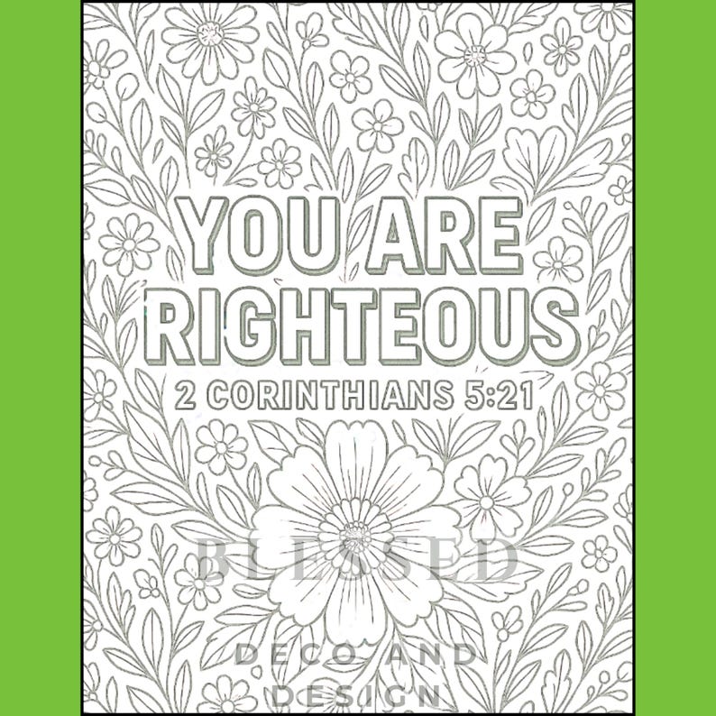 Floral Bible Verse Coloring Pages | Christian Coloring Sheets ...