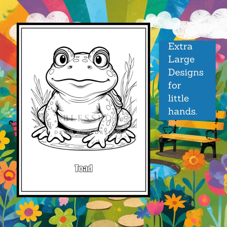 Cute Garden Friends Coloring Book, Botanical Illustrations (digital ...
