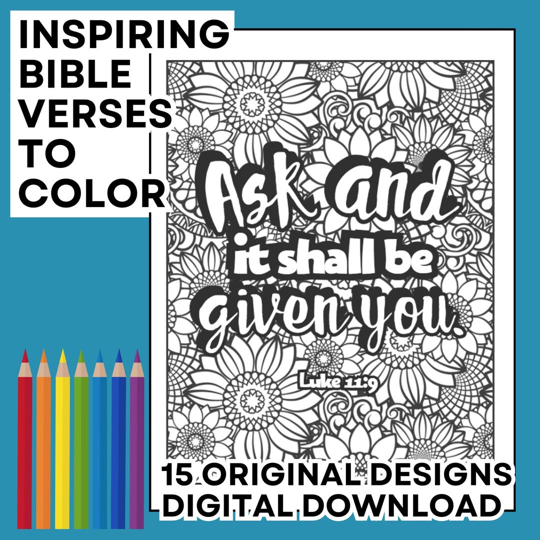 Bible Verse Coloring Pages | Christian Inspirational Coloring Sheets ...