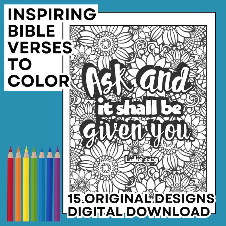 Bible Verse Coloring Pages | Christian Inspirational Coloring Sheets ...