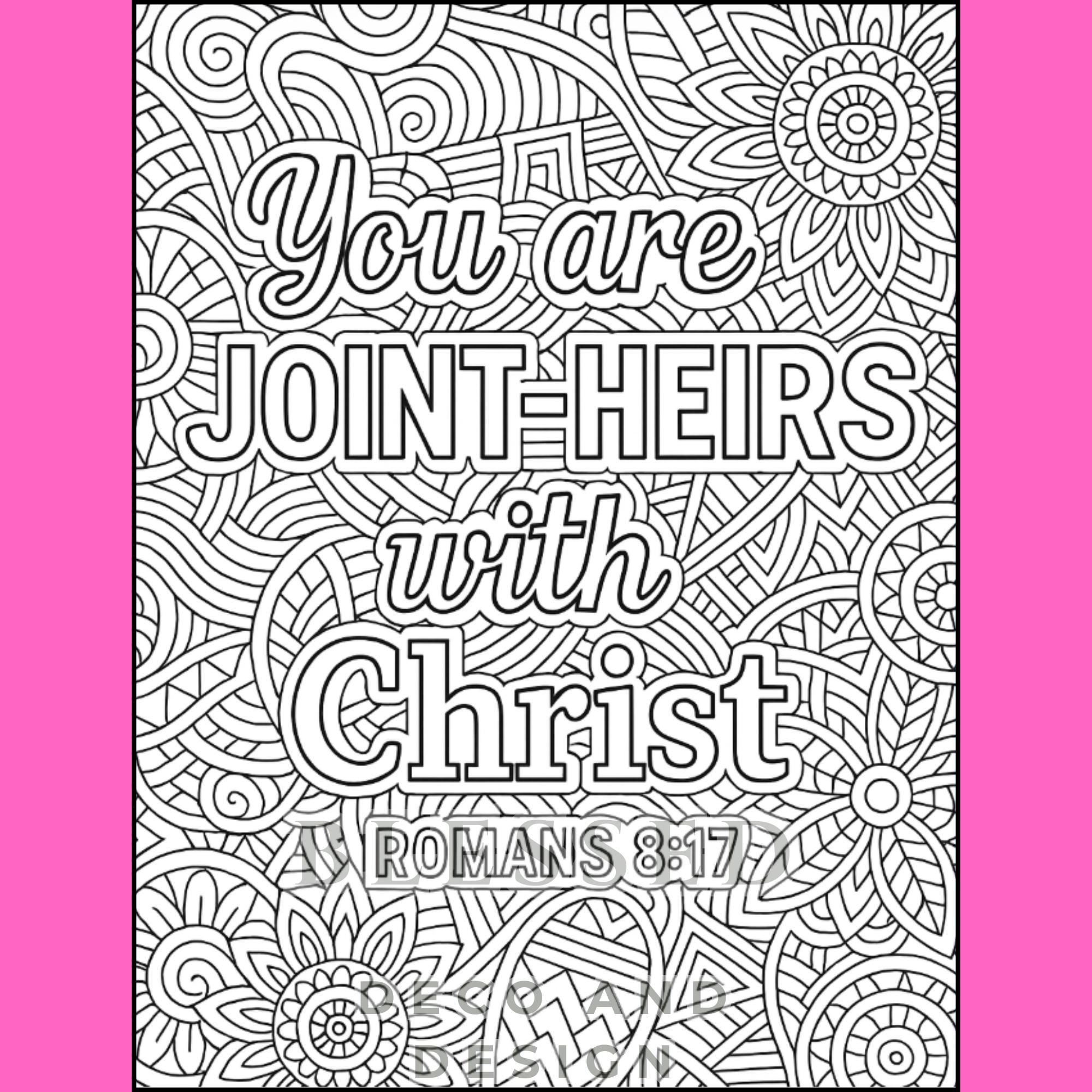 Bible Verse Zentangle Coloring Pages | Christian Coloring Sheets ...