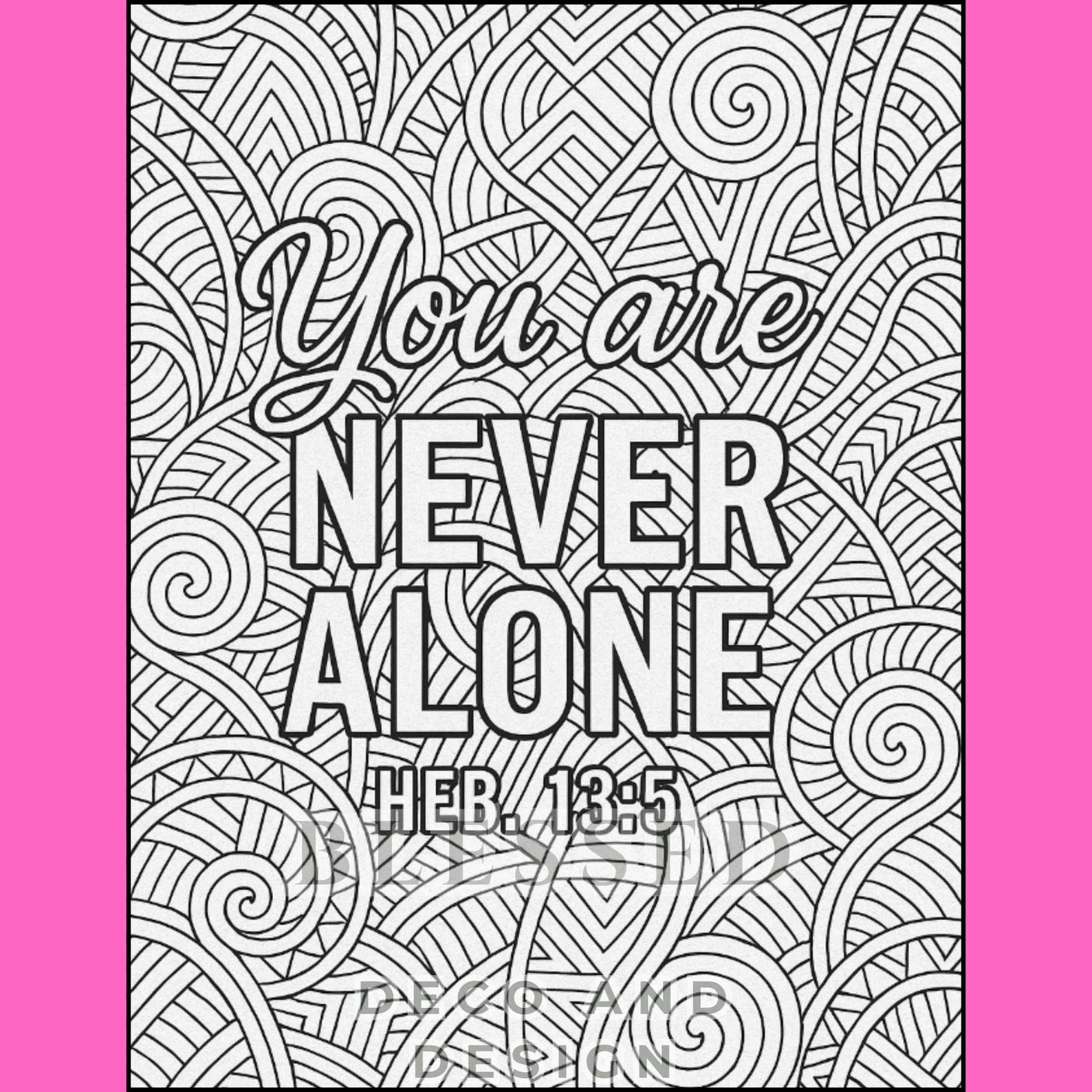 Bible Verse Zentangle Coloring Pages: Christian Art (digital Download ...