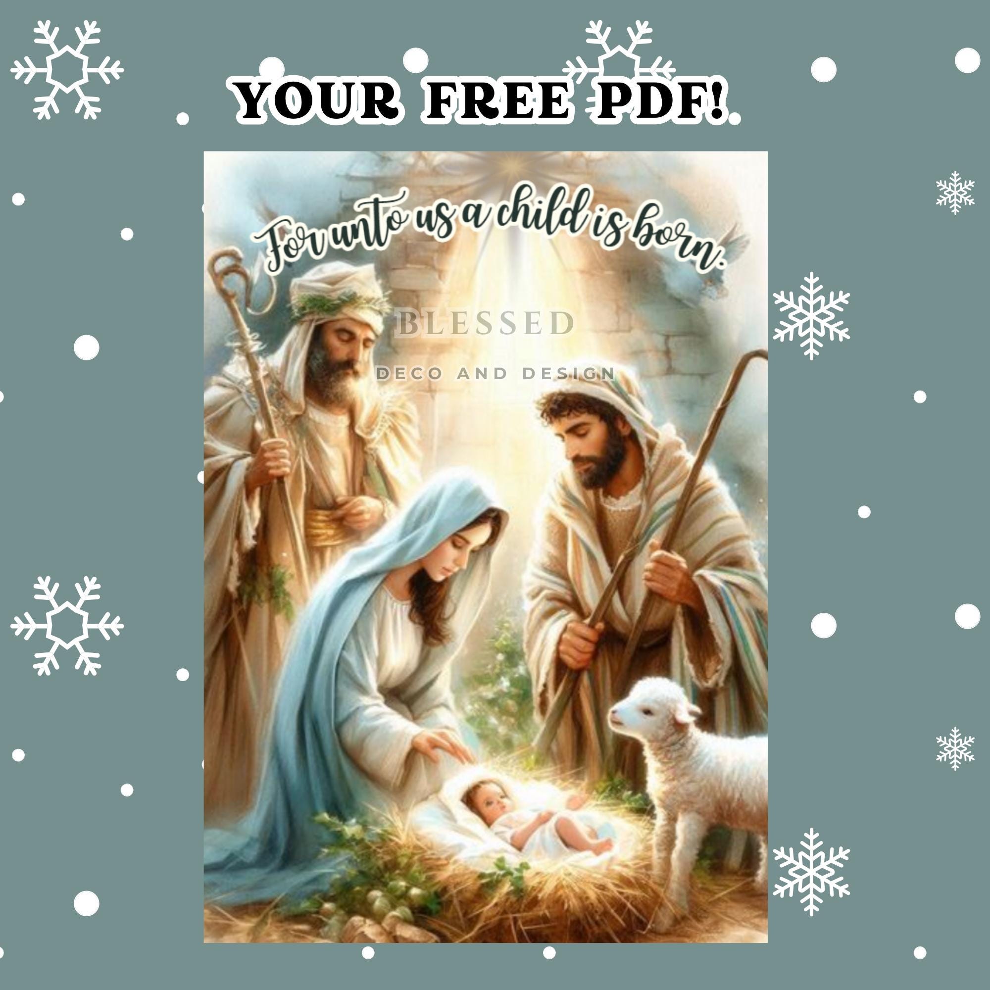 Christmas Theme Gospel Tract, Salvation Tract, Printable Gospel Tract ...