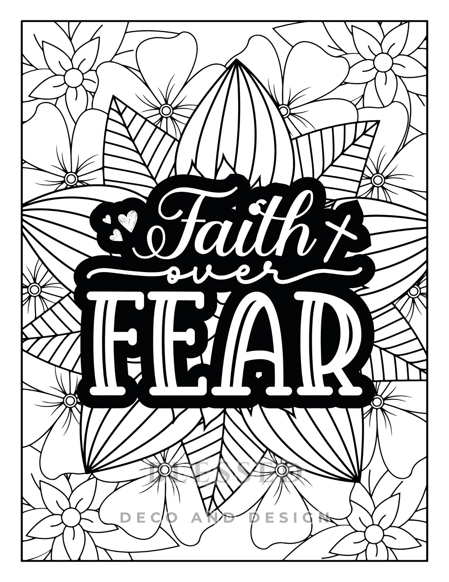 Christian Quotes Coloring Pages, Bible Coloring Book, Jesus Coloring ...