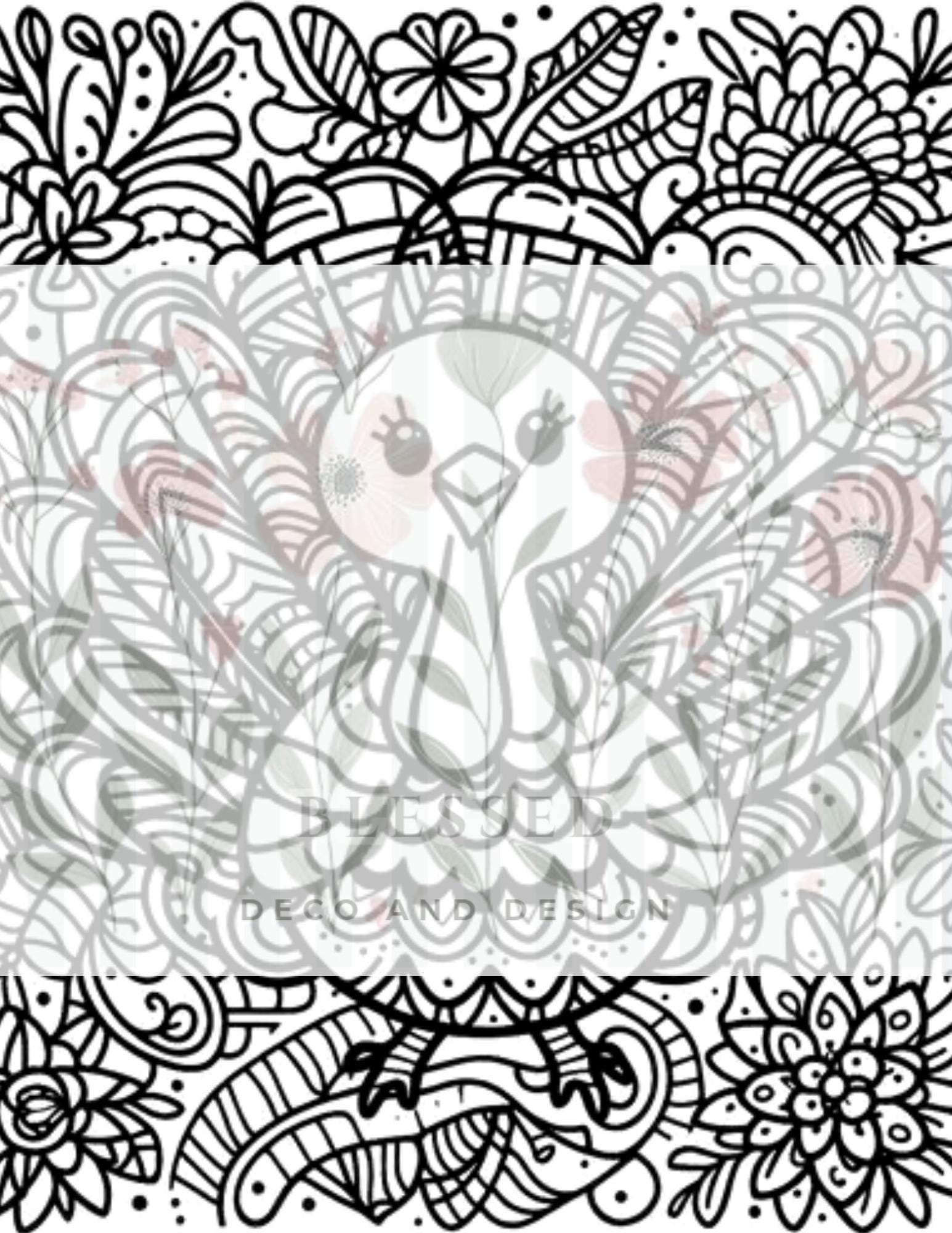 Zentangle Farm Animals Coloring Pages: Detailed Designs (printable PDF ...