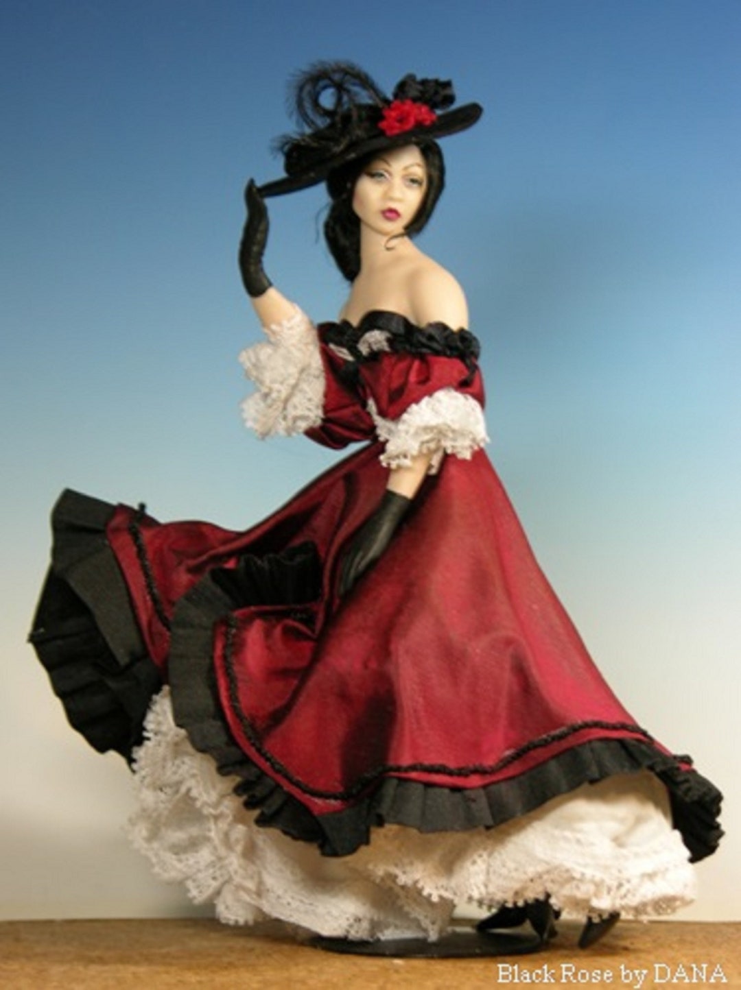 1:12 Visual Mini Doll Dressing Made Easy BLACK ROSE TUTORIAL Pattern by ...