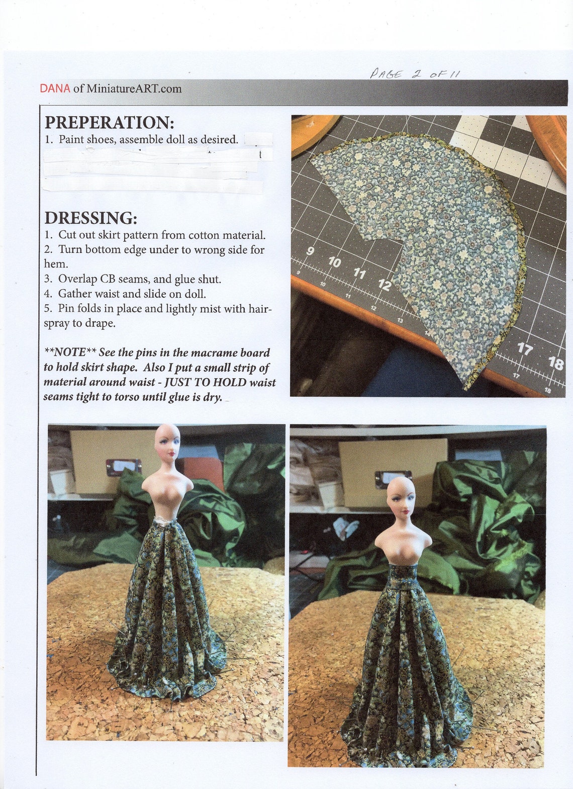 1:12 Visual Mini Doll Dressing Made Easy BLACK ROSE TUTORIAL | Etsy