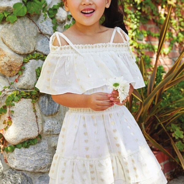 Girls off Shoulder White Dress - Etsy