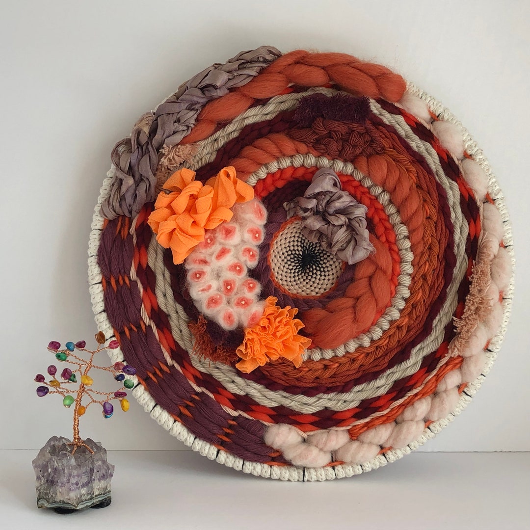 Maplewood- Medium 10” Round Weaving, Wall Hanging, Wall Art, Custom ...