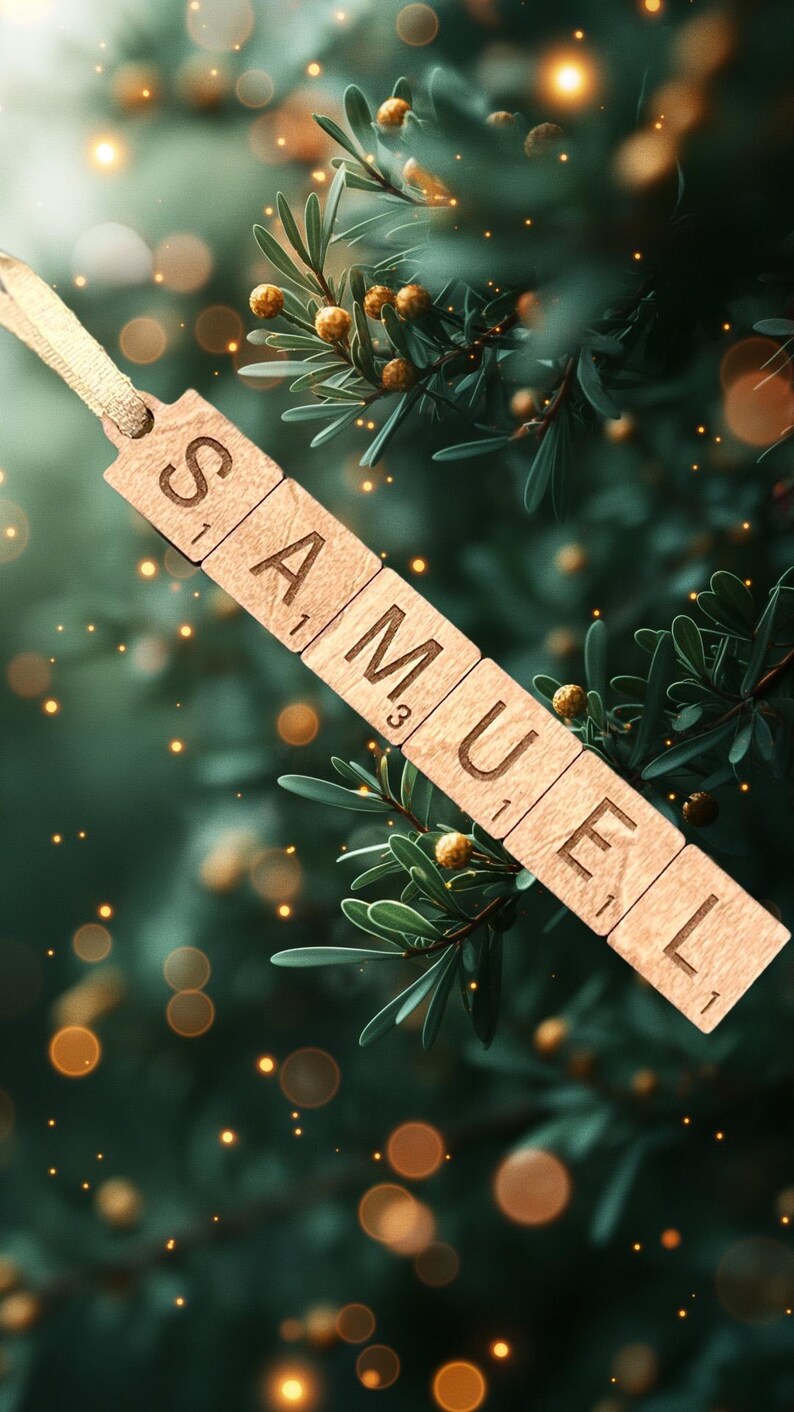 Personalized Name Ornament, Scrabble Themed Stocking Tag - Etsy