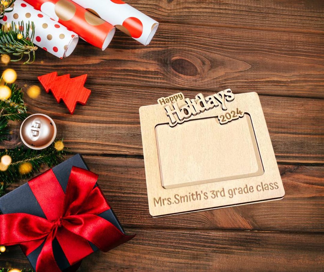 DIY Holiday Picture Frame Craft Kit, Custom Christmas Party Picture ...