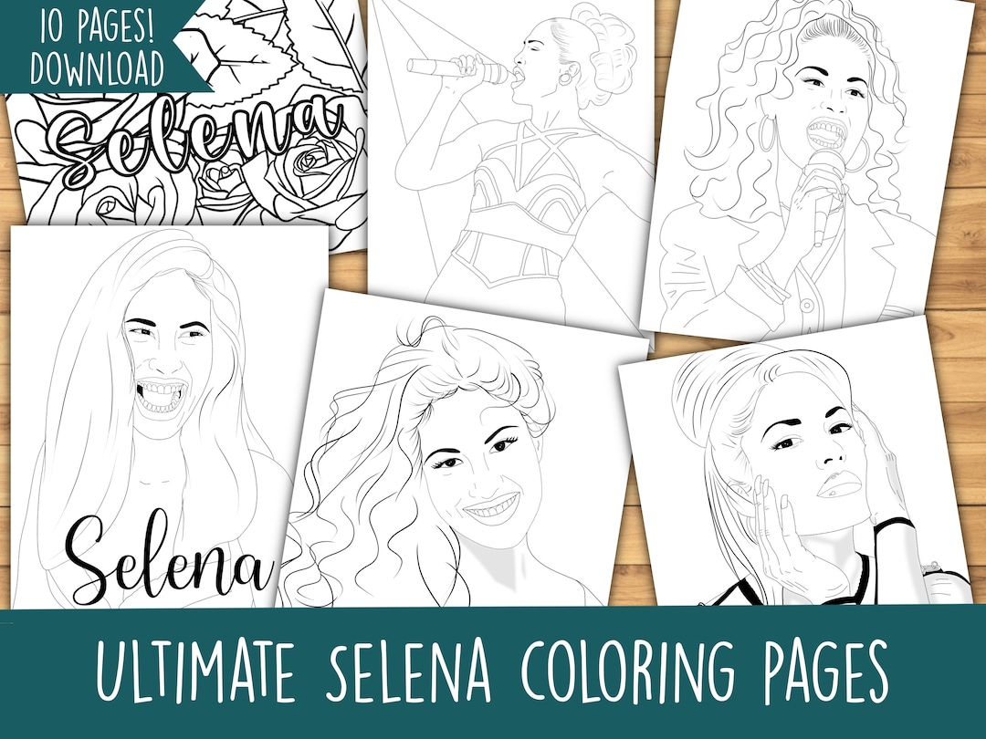Selena Coloring Pages Printable Coloring Pages Selena - Etsy