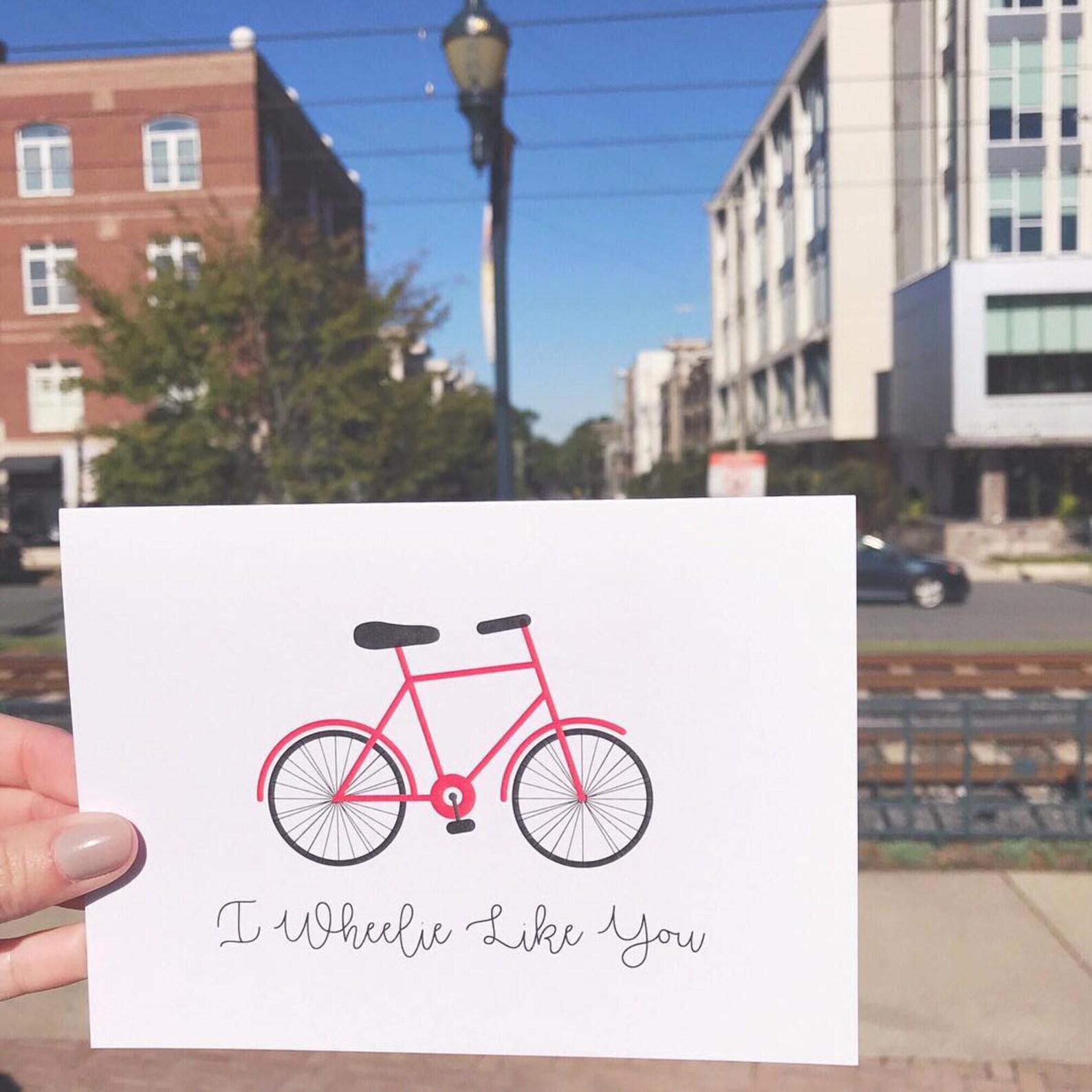 I Wheelie Like You | Punny Handmade Congratulations Friendship Greeting ...