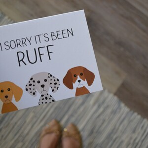 Sorry It's Been Ruff Puppy Dog Thinking of You Friendship Sympathy Card ...