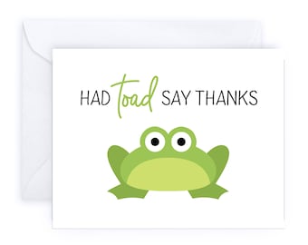 Frog Toad Thank You - Etsy