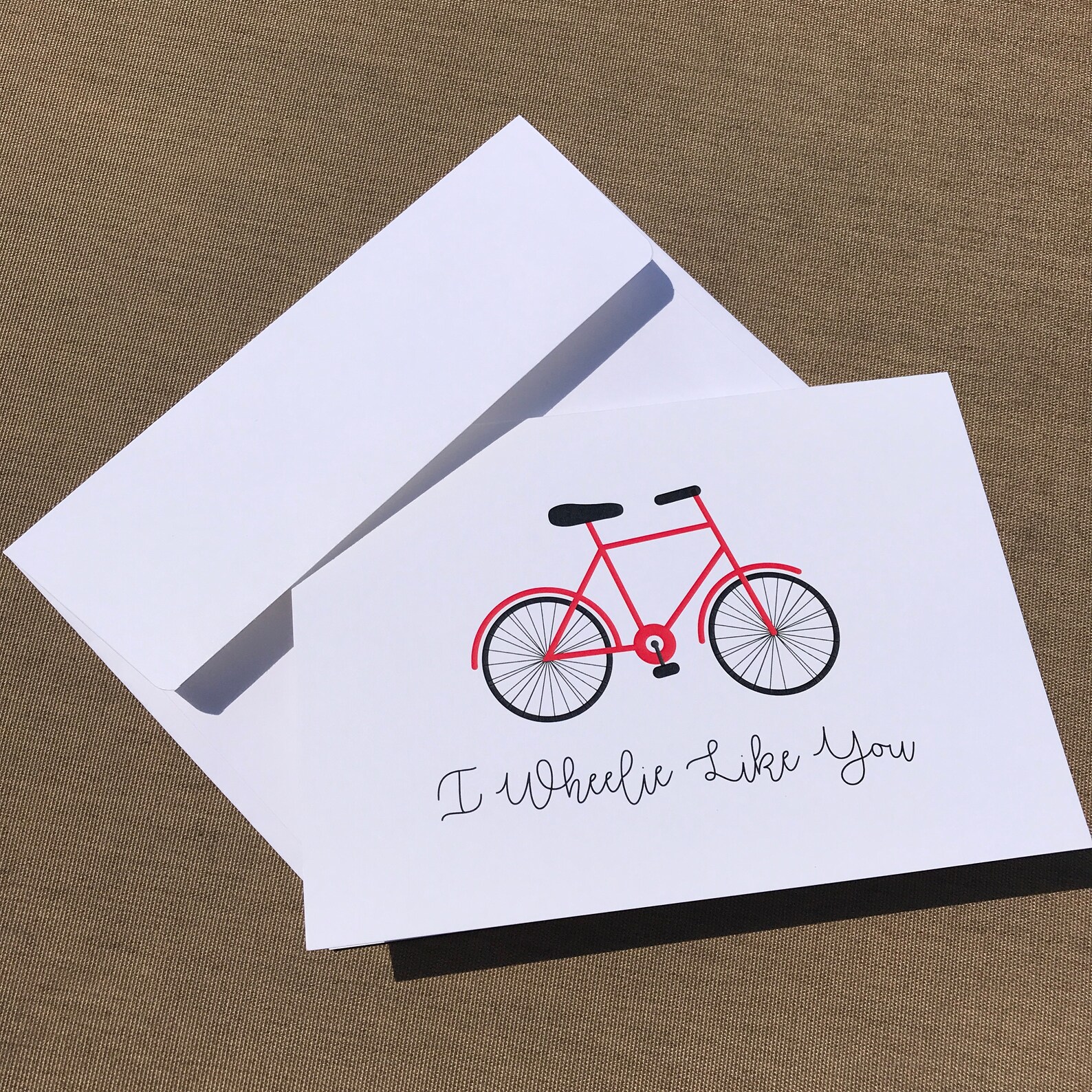 I Wheelie Like You Punny Handmade Congratulations Friendship Greeting ...