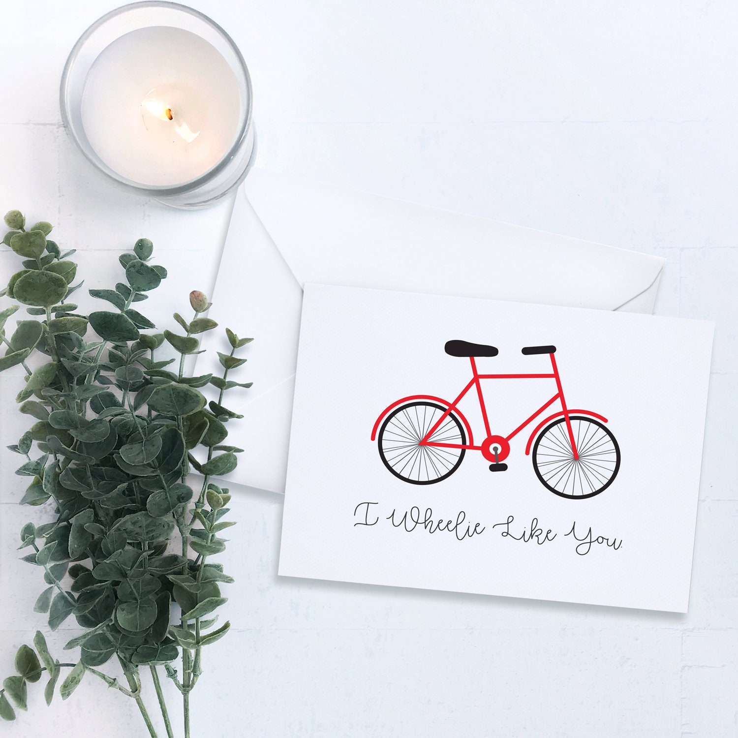I Wheelie Like You Punny Handmade Congratulations Friendship Greeting ...