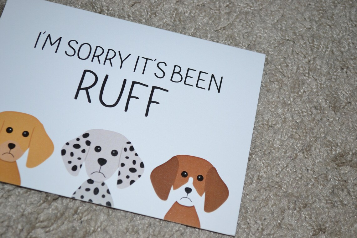 Sorry It's Been Ruff Puppy Dog Thinking of You | Etsy