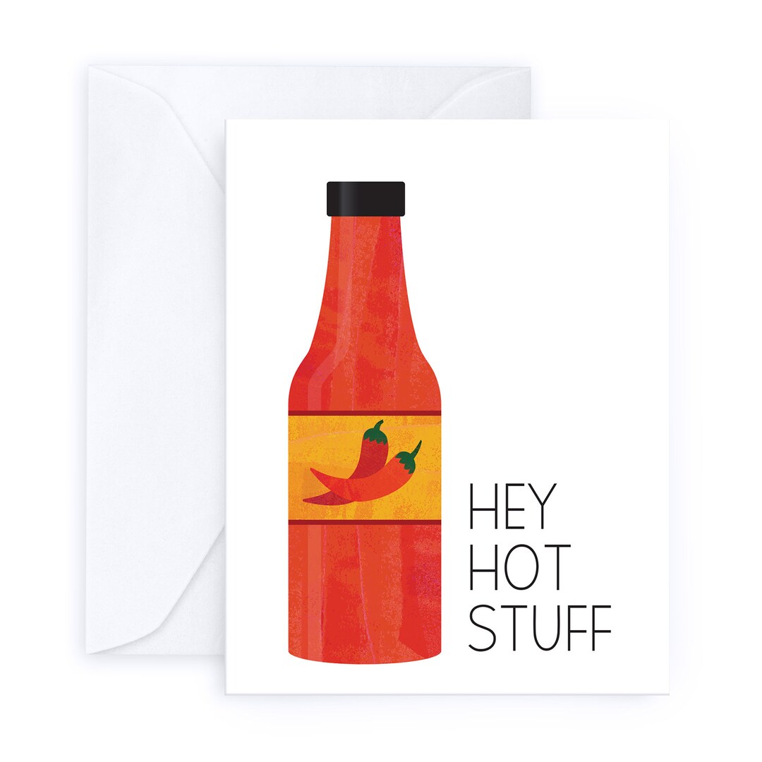 Hey Hot Stuff Punny Handmade Cute Congratulations Friendship - Etsy