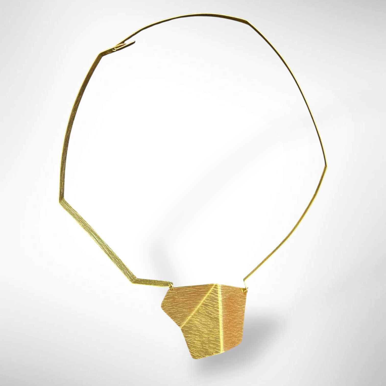WONDER 2 Folded Metal Centerpiece Necklace From the FIGURE Collection ...
