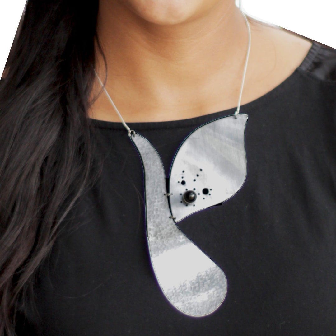 COVE Moving Wave Ocean Inspired Contemporary Necklace on Sterling Chain ...