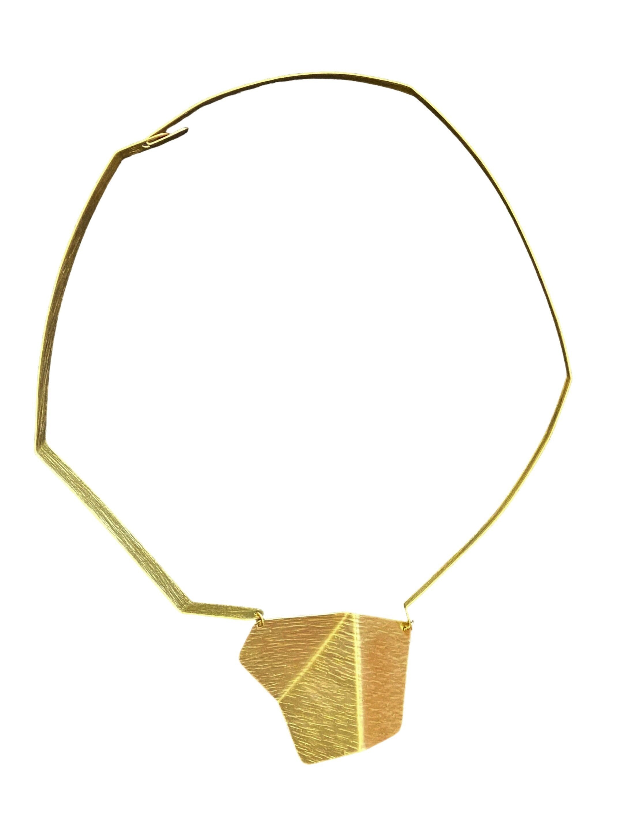 WONDER 2 Folded Metal Centerpiece Necklace From the FIGURE Collection ...