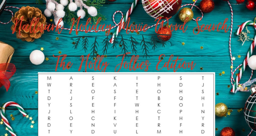 Hallmark Holiday Movie Word Search Printables - the Holly Jollies ...