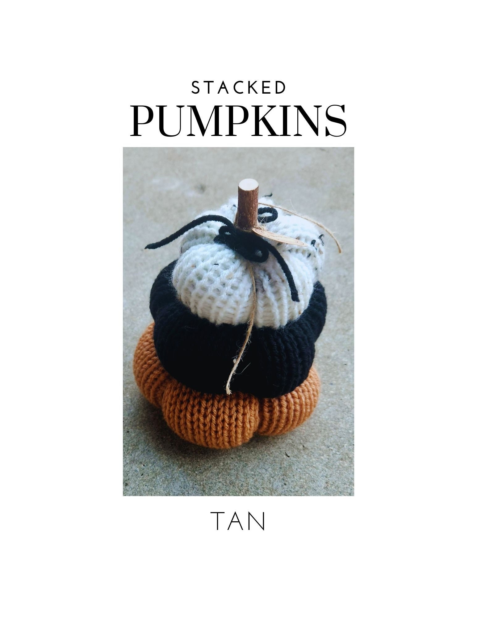 Crocheted Pumpkin Stack Handmade 3 Color Combinations Thanksgiving Fall ...