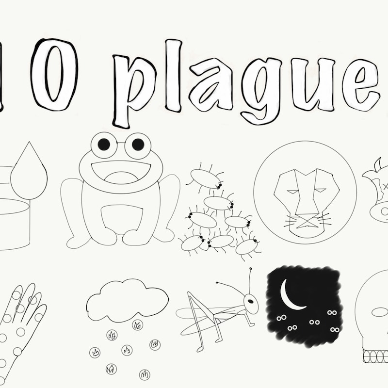 10 Plagues Coloring - Etsy