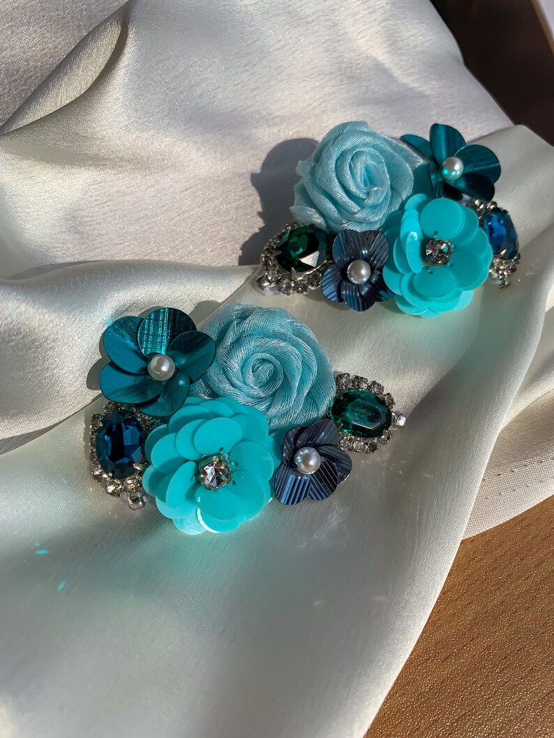 Oyster Bay Handmade Shoe Clips Floral Bridal Shoe Pin | Etsy