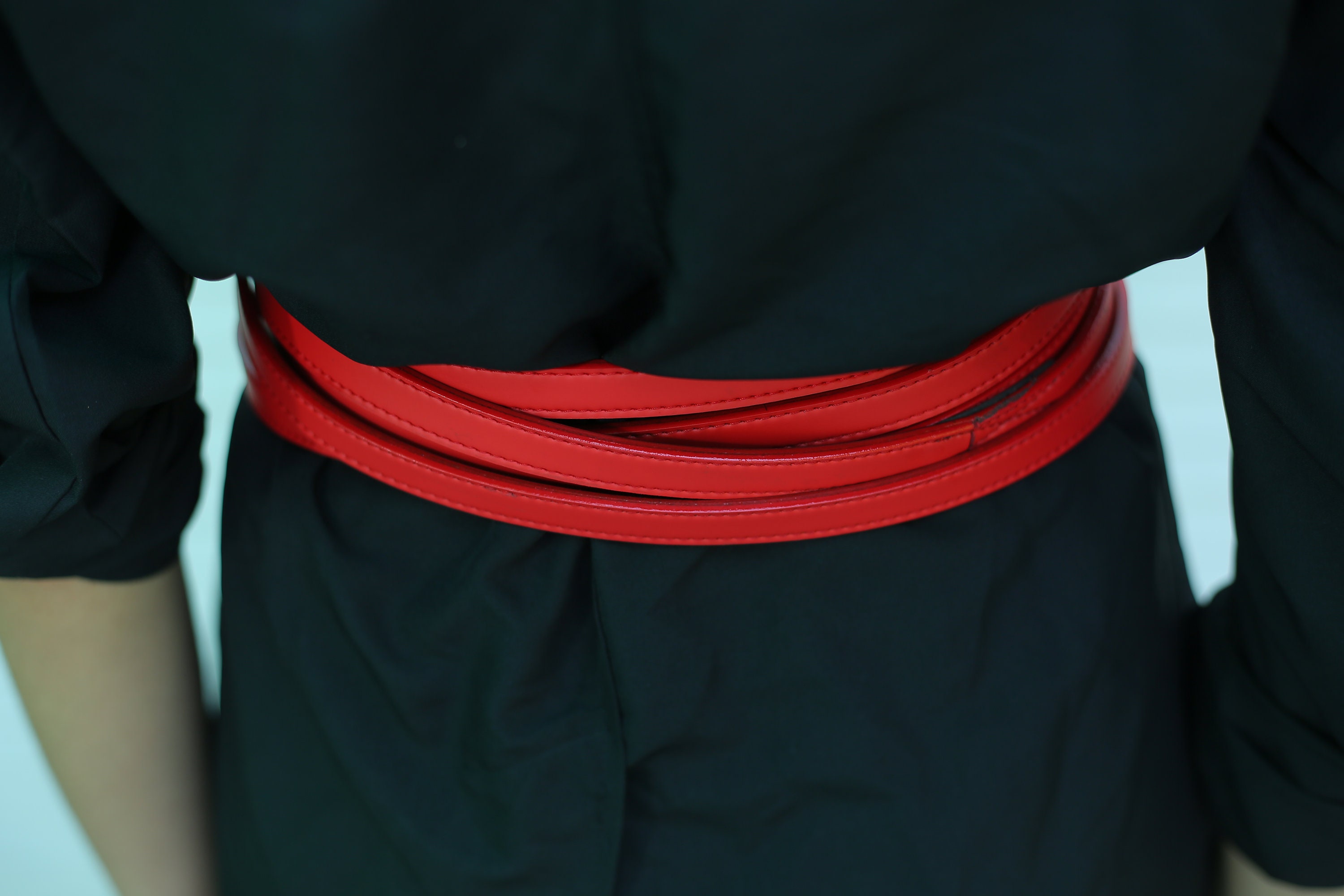 Monroe Feels Statement Belt Red Tan Vintage Obi Belt Waist | Etsy