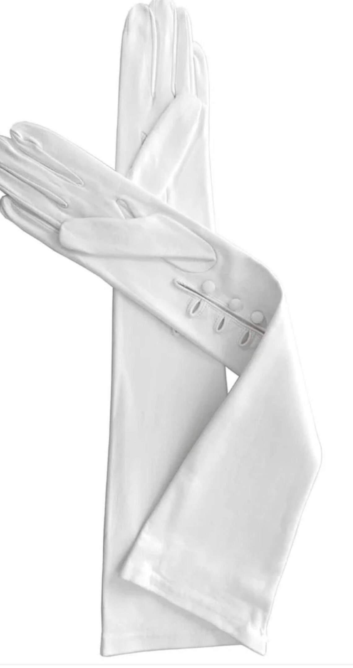 Custom Spandex Tulle Gloves With Button Detailing | Vintage Wedding ...