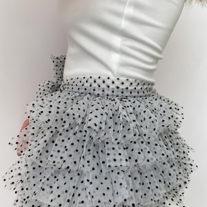 Polka Dot Tutu Peplum Belt | Tulle Multi-layered Monochrome Statement ...