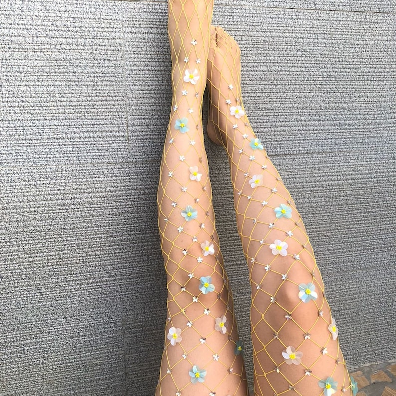 Summer Breeze Fishnet Stockings Fancy Tights Vintage | Etsy