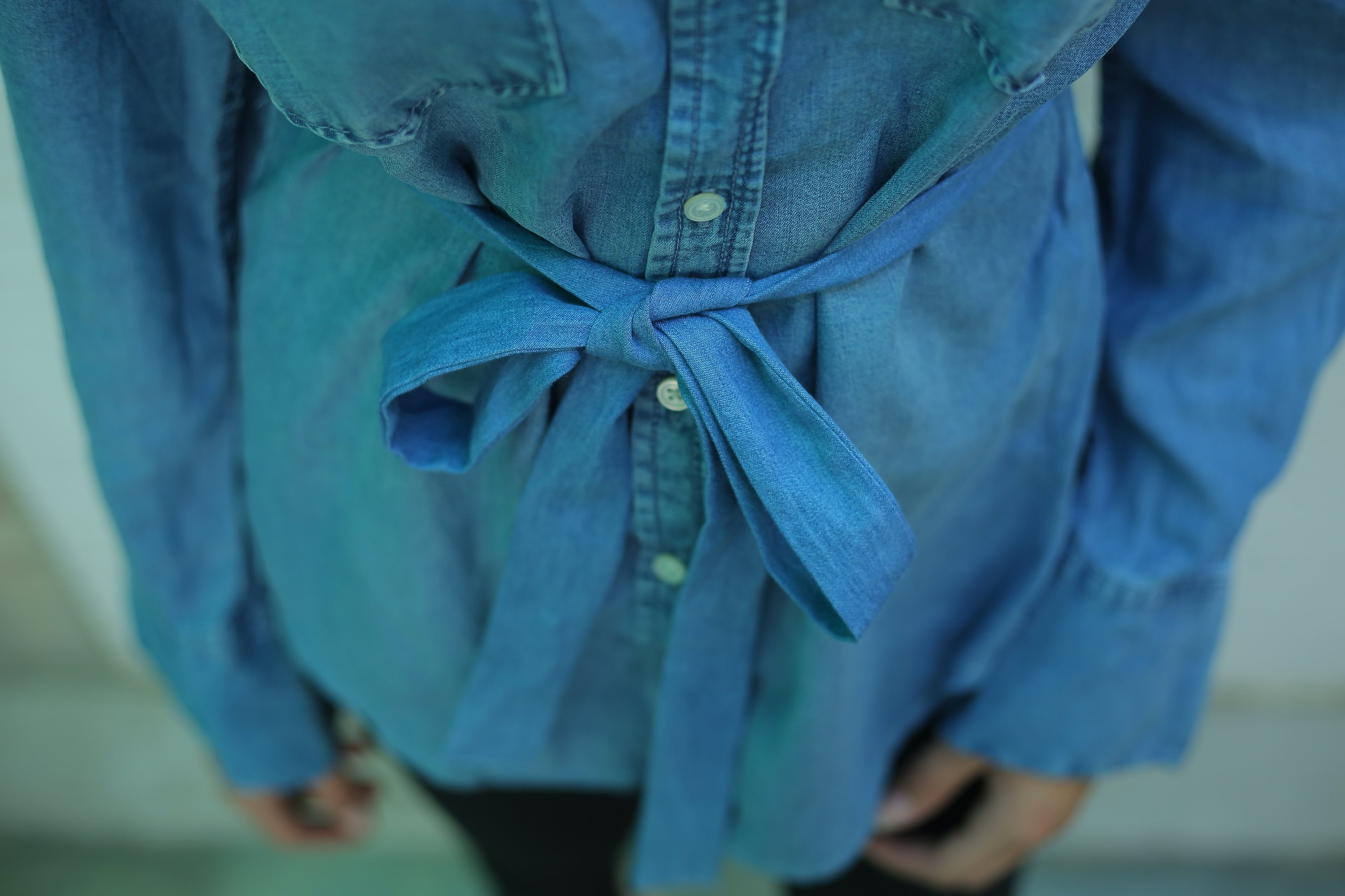 Denim at Risque Backless Shirt | Backless Denim Shirt | Tie up Waist ...