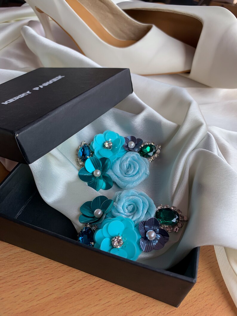 Oyster Bay Handmade Shoe Clips Floral Bridal Shoe Pin | Etsy