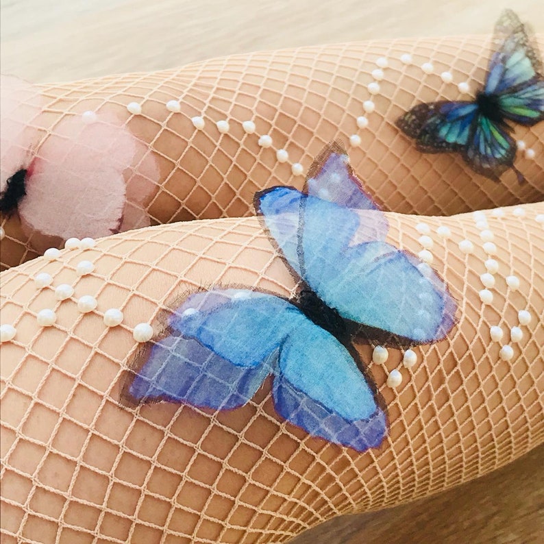Butterfly Trail Fishnet Stockings Cosplay Fancy Tights - Etsy