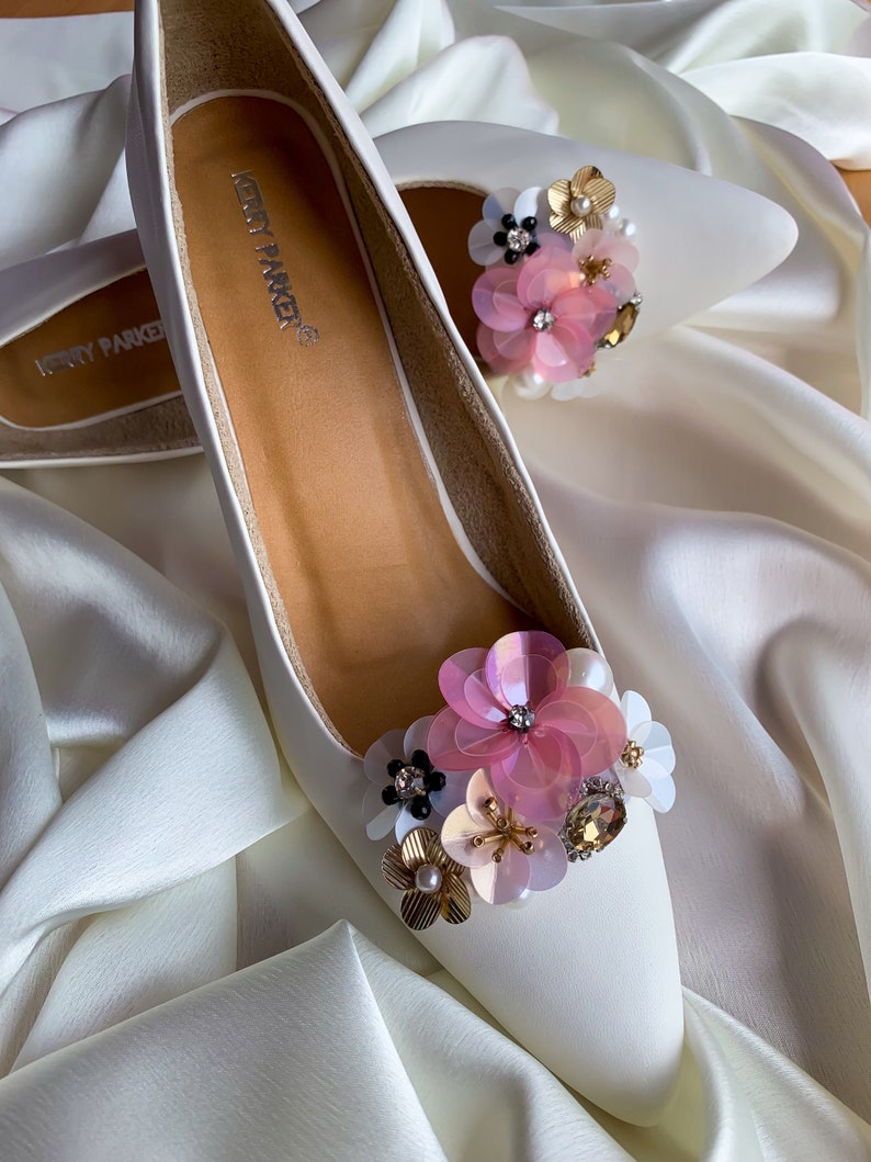 Dream Boat Handmade Shoe Clips Floral Bridal Shoe Pin Pink | Etsy