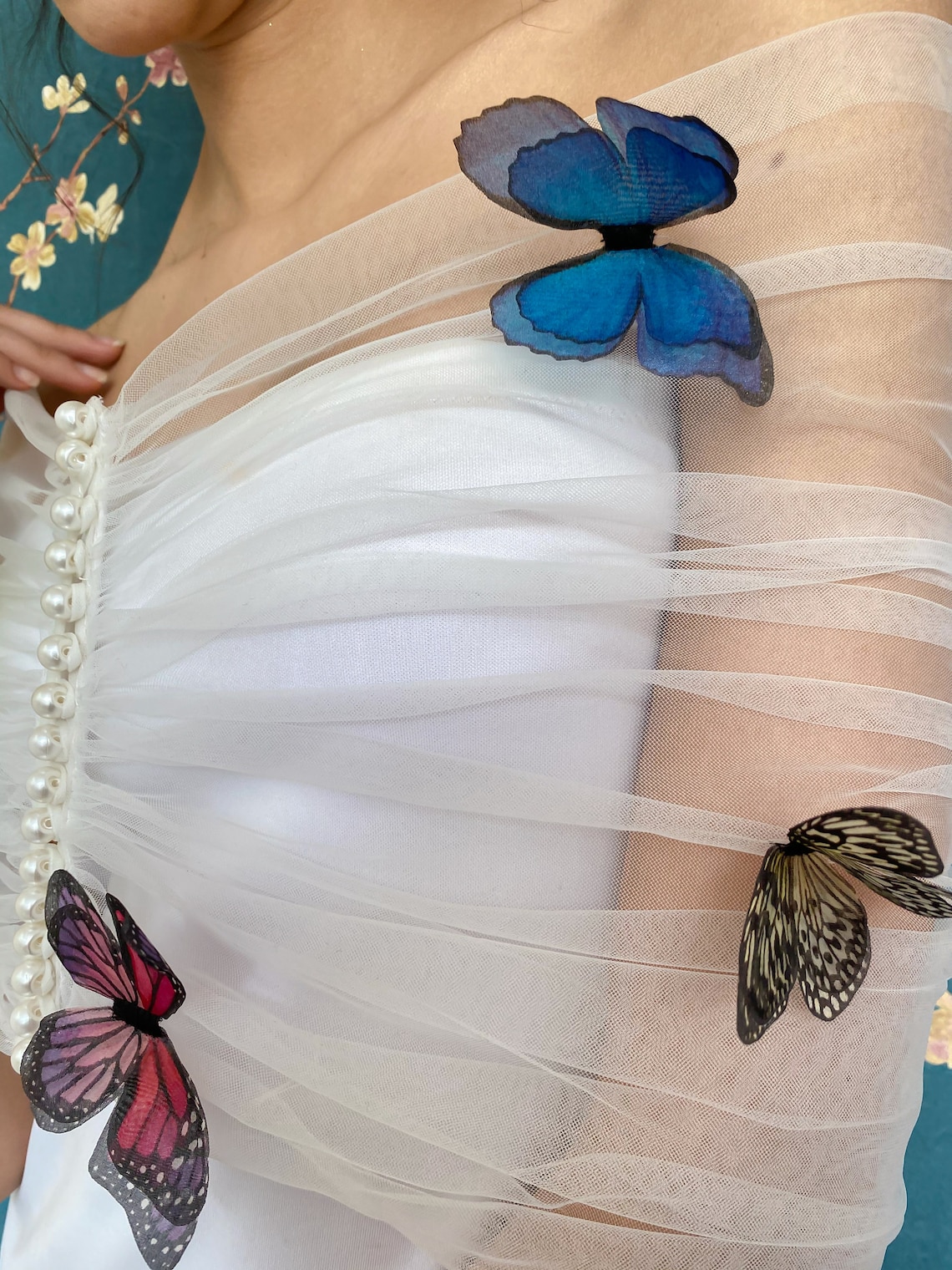 Winsome Wings Butterfly Cape Silk Butterflies Tulle wrap | Etsy