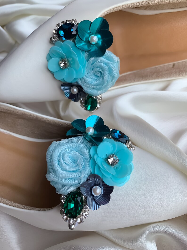 Oyster Bay Handmade Shoe Clips Floral Bridal Shoe Pin | Etsy