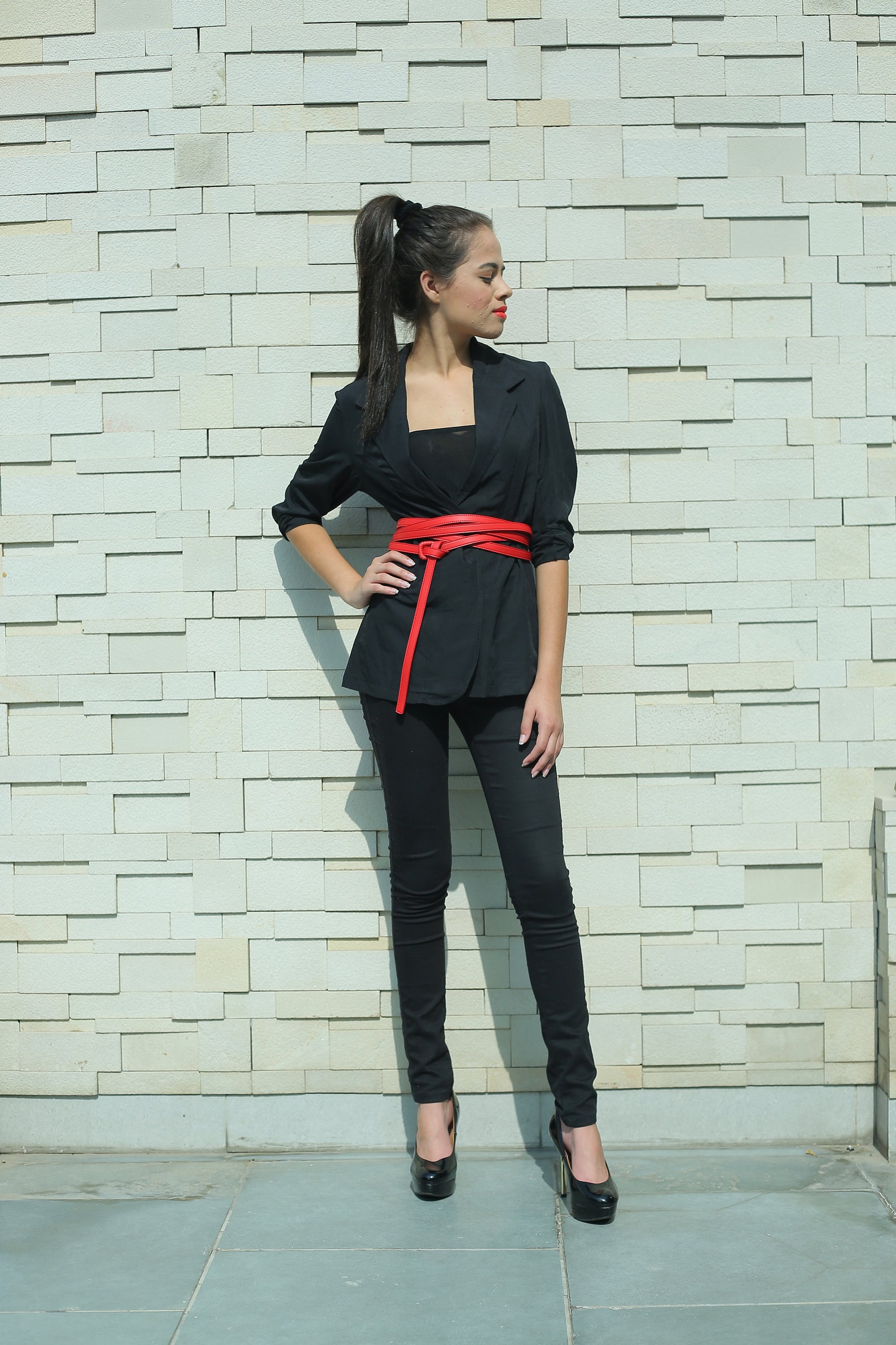 Monroe Feels Statement Belt Red Tan Vintage Obi Belt Waist | Etsy