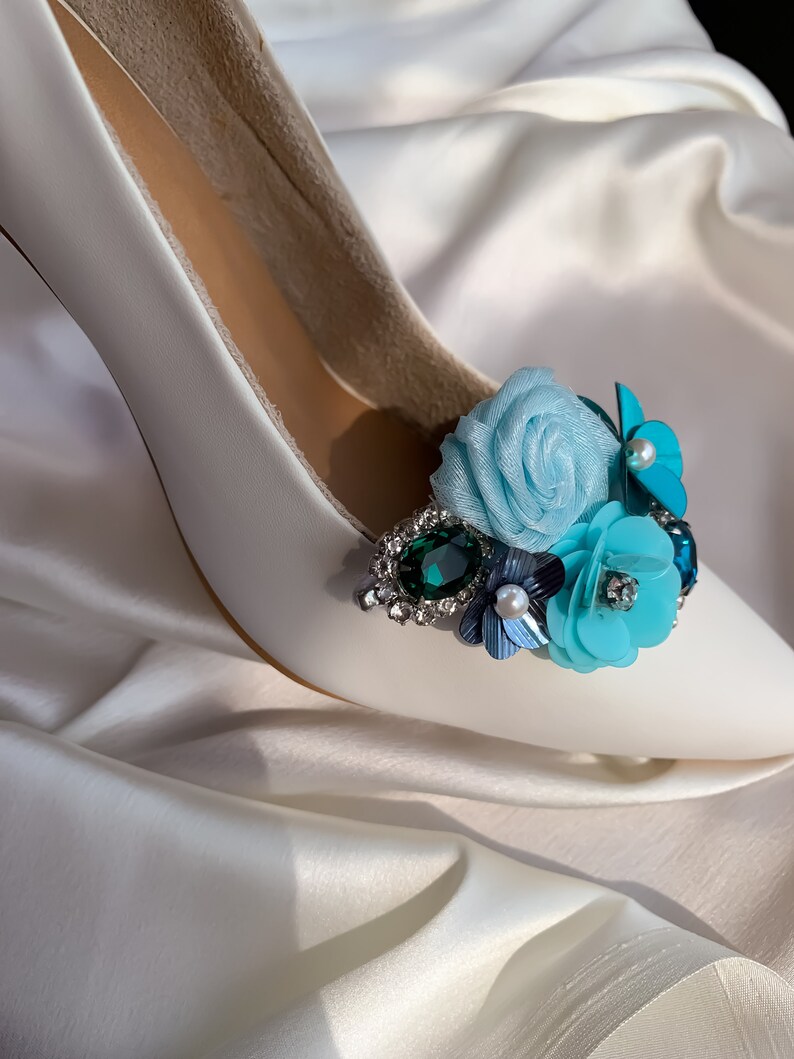 Oyster Bay Handmade Shoe Clips Floral Bridal Shoe Pin | Etsy