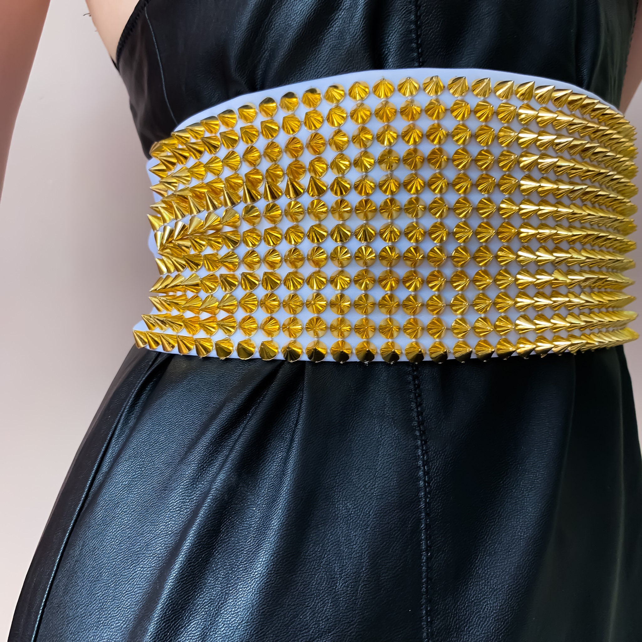 Buy Gold Digger Tie up Statement Belt | Studded Obi Belt | Gold Studs ...