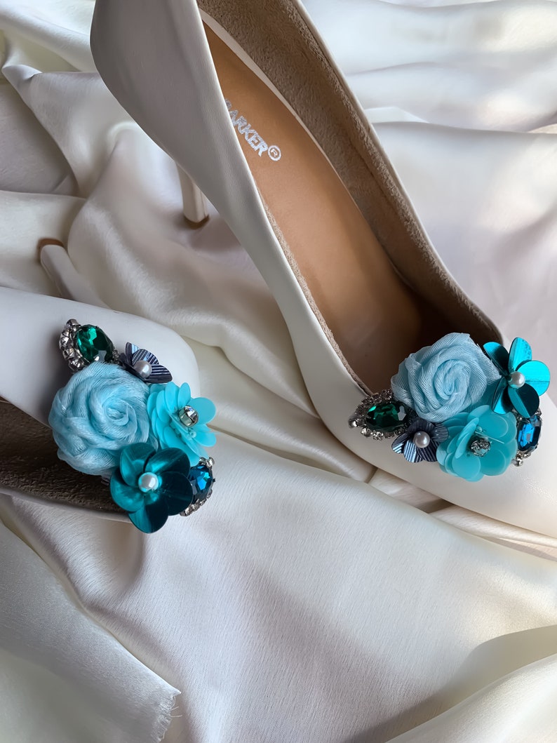Oyster Bay Handmade Shoe Clips Floral Bridal Shoe Pin | Etsy