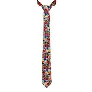 Wonder Comic Strip Graphic Tie | Comic Con Ties | Cosplay Men's and ...
