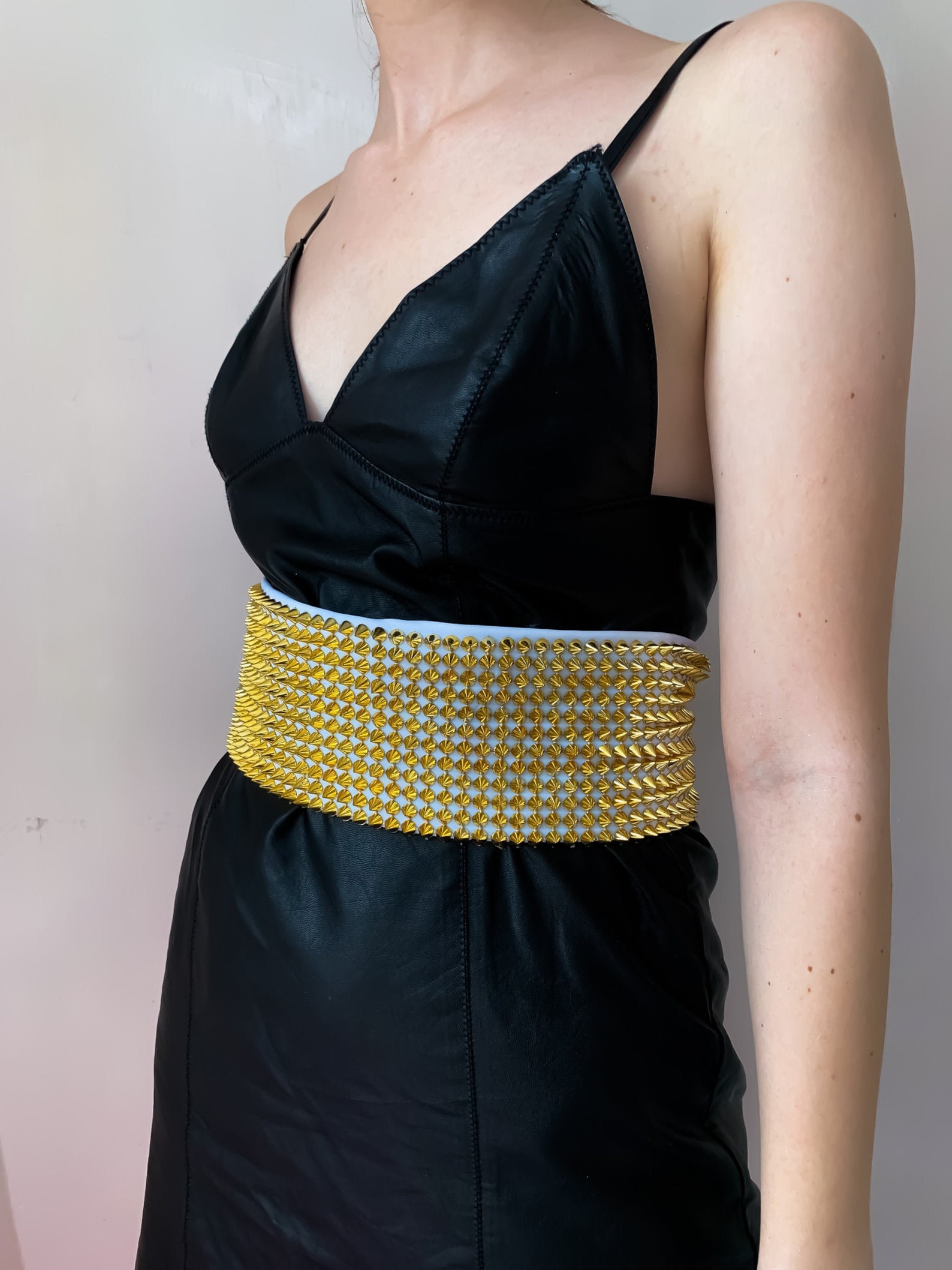 Buy Gold Digger Tie up Statement Belt | Studded Obi Belt | Gold Studs ...